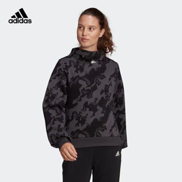adidas | Tops | Adidas Sweatshirt Turtle Neck Camouflage Print Black ...